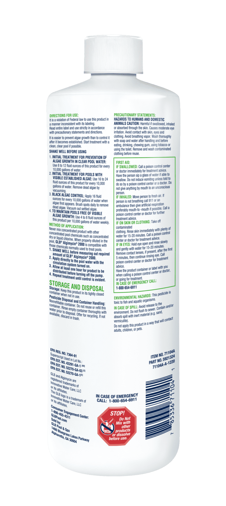 Pool Algaecides | GLB®